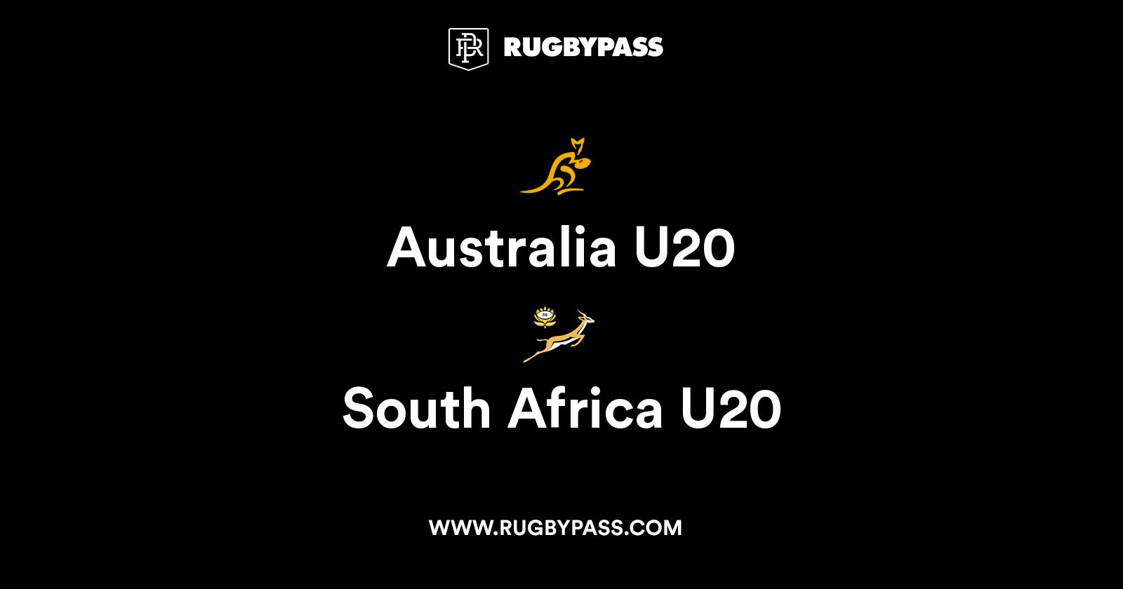 Australia U20 vs South Africa U20 | Live Table | RugbyPass