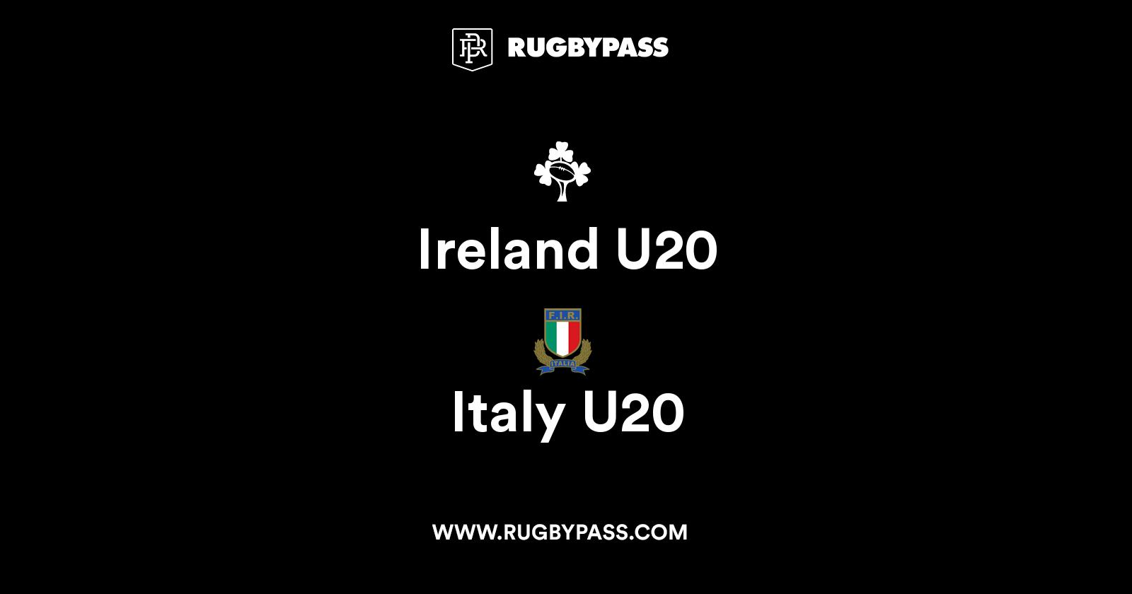 Ireland U20 vs Italy U20 | Live Table | RugbyPass