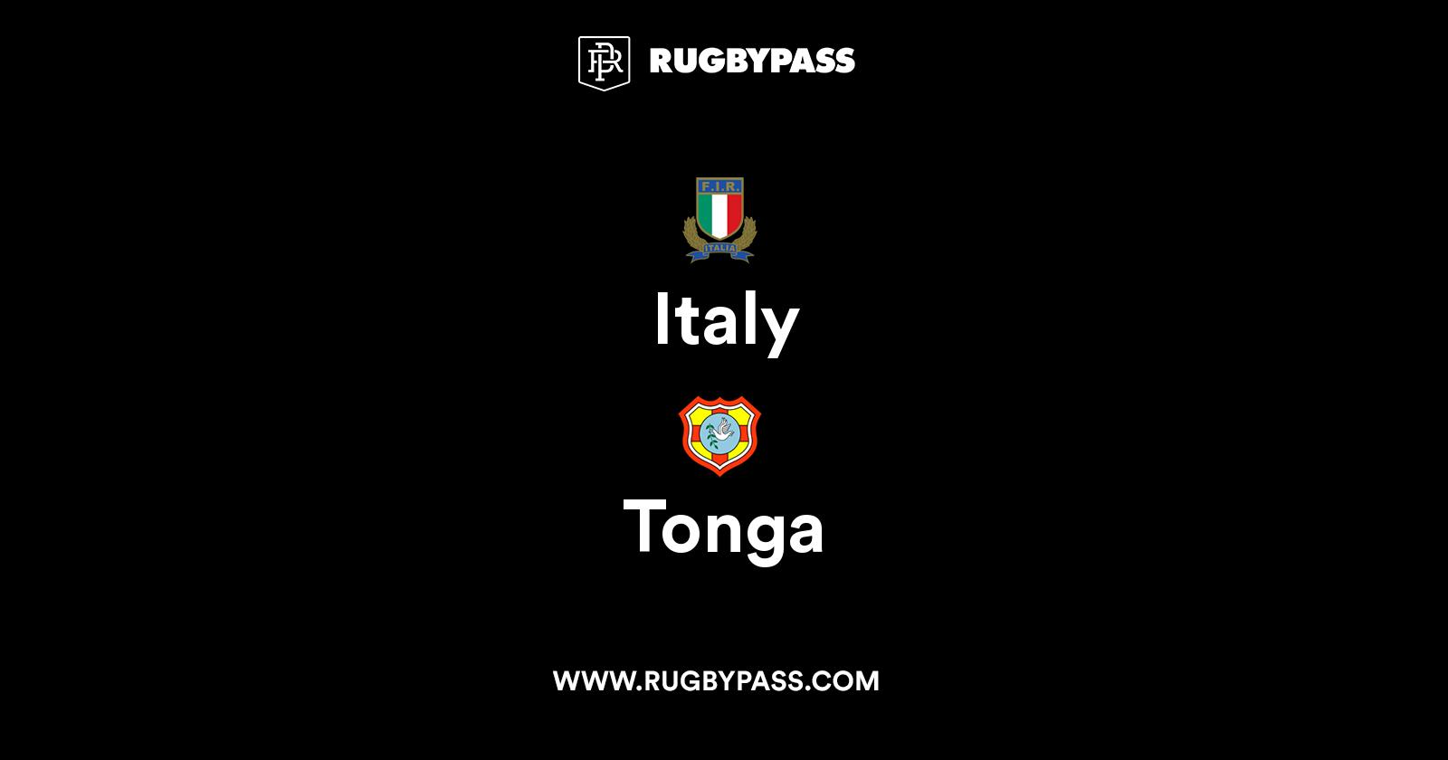 Italy vs Tonga | Live & Latest Rugby Union Scores & Results | RugbyPass