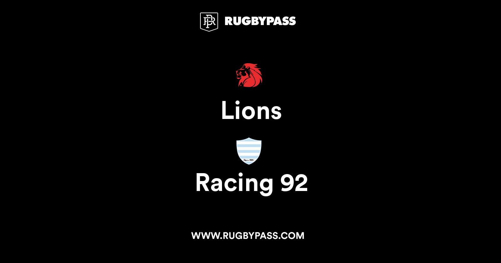 Lions vs Racing 92 | Live & Latest Rugby Union Scores & Results | RugbyPass