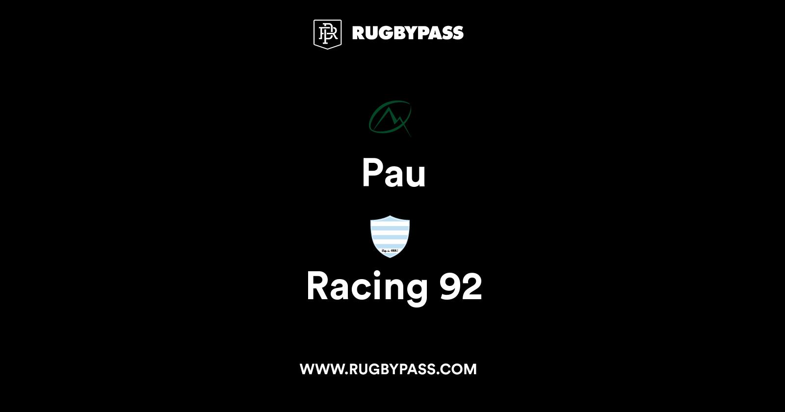 Pau vs Racing 92 | Head to Head Stats | RugbyPass
