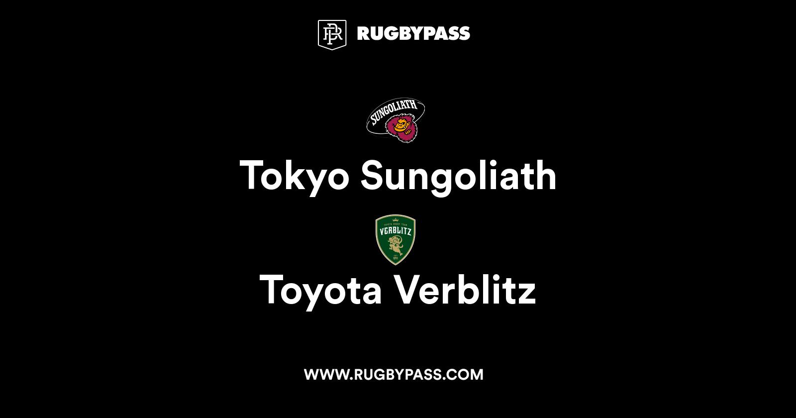 Tokyo Sungoliath vs Toyota Verblitz | Live & Latest Rugby Union Scores ...
