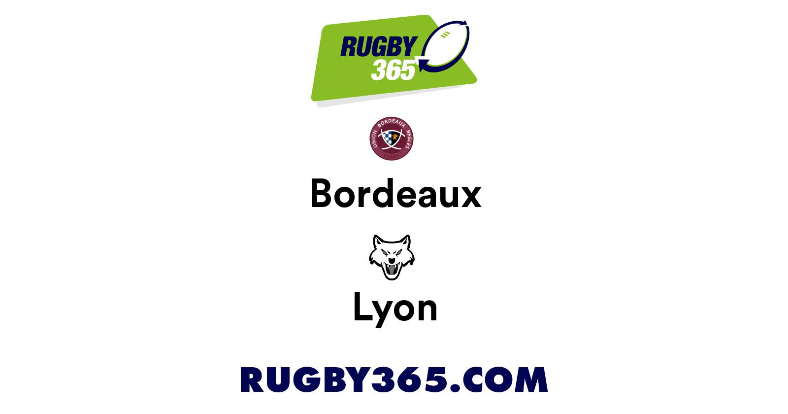 Bordeaux vs Lyon | Live & Latest Rugby Union Scores & Results | Rugby 365