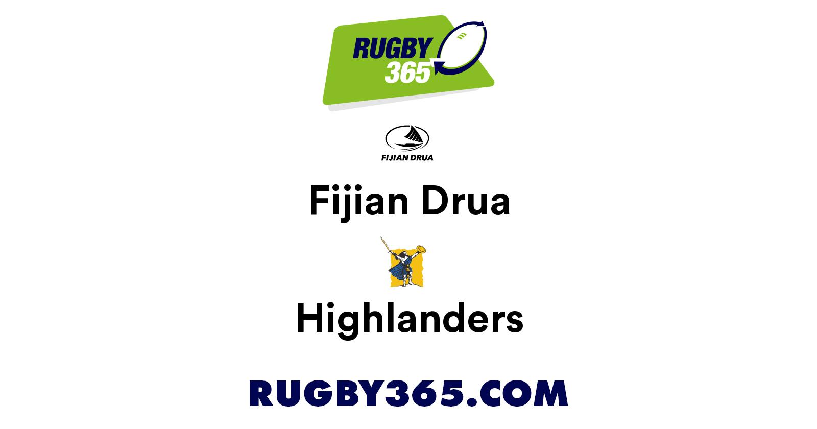 Fijian Drua vs Highlanders | Squads & Team Sheets | Rugby 365