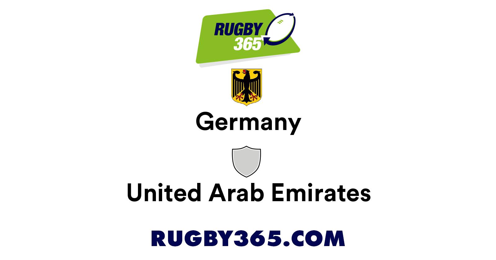 Germany vs United Arab Emirates | Squads & Team Sheets | Rugby 365