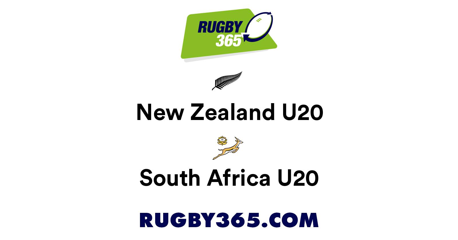 New Zealand U20 vs South Africa U20 | Squads & Team Sheets | Rugby 365