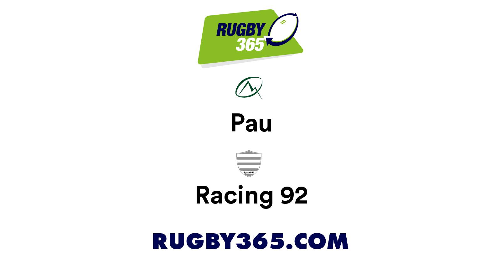Pau vs Racing 92 | Live & Latest Rugby Union Scores & Results | Rugby 365