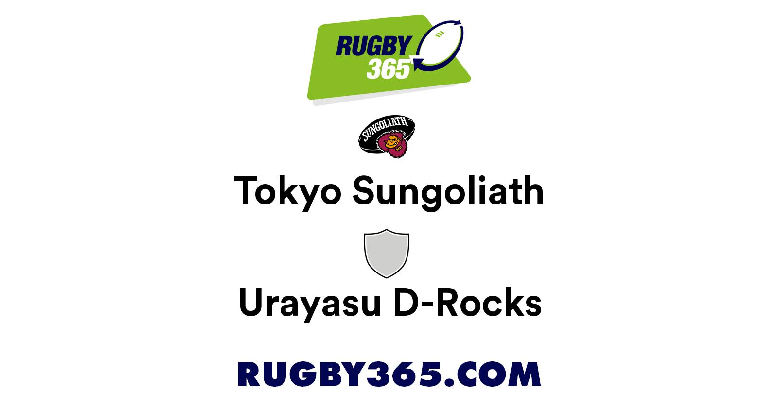 Tokyo Sungoliath vs Urayasu D-Rocks | Squads & Team Sheets | Rugby 365
