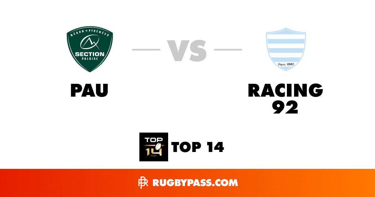 Pau vs Racing 92 | Classement en direct | RugbyPass