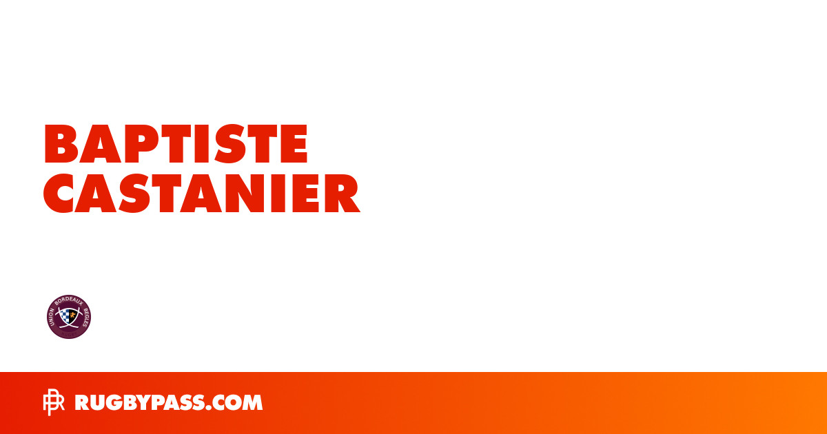 Baptiste Castanier Rugby Bio | News, Stats, Age, Height & Team | RugbyPass