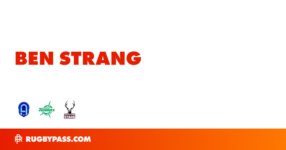 Ben Strang Rugby | Ben Strang News, Stats & Team | RugbyPass