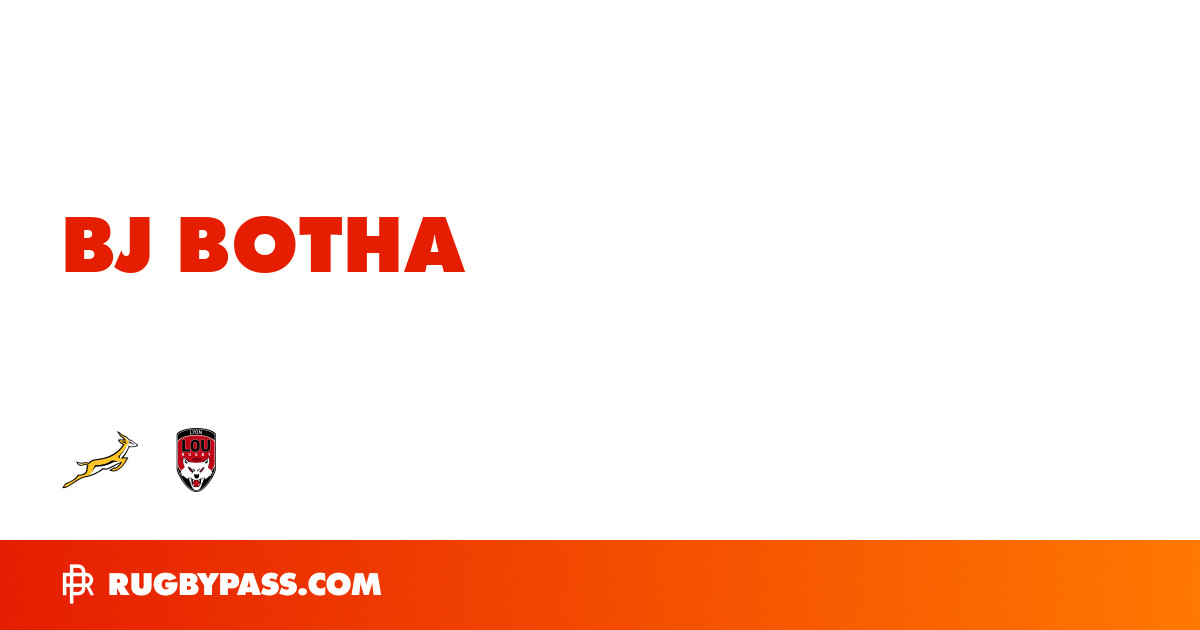 BJ Botha Rugby Bio | News, Stats, Age, Height & Team | RugbyPass
