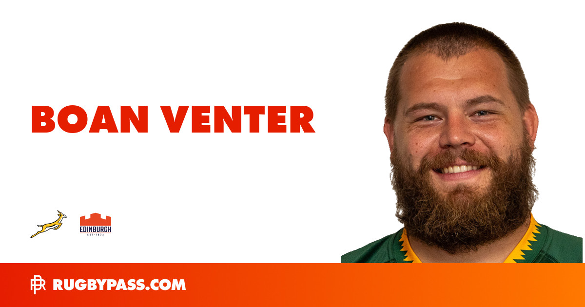 Boan Venter Rugby Bio | News, Stats, Age, Height & Team | RugbyPass