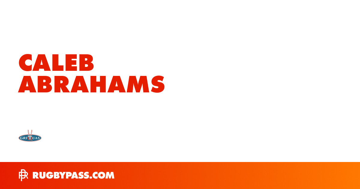 Caleb Abrahams Rugby Bio | News, Stats, Age, Height & Team | RugbyPass