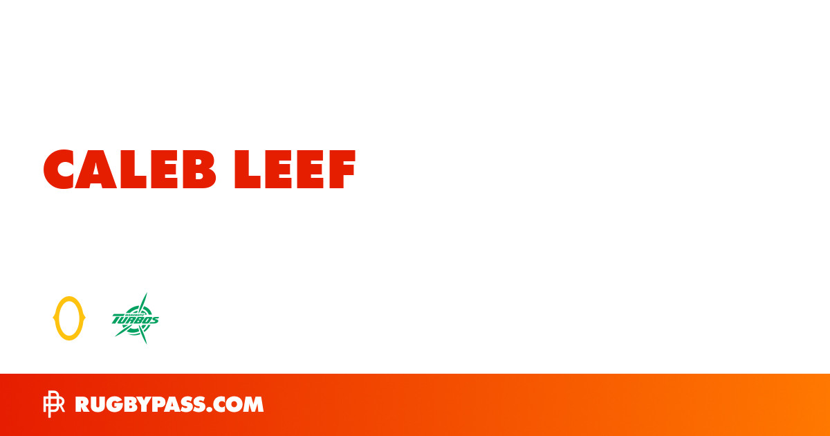 Caleb Leef Rugby Bio | News, Stats, Age, Height & Team | RugbyPass