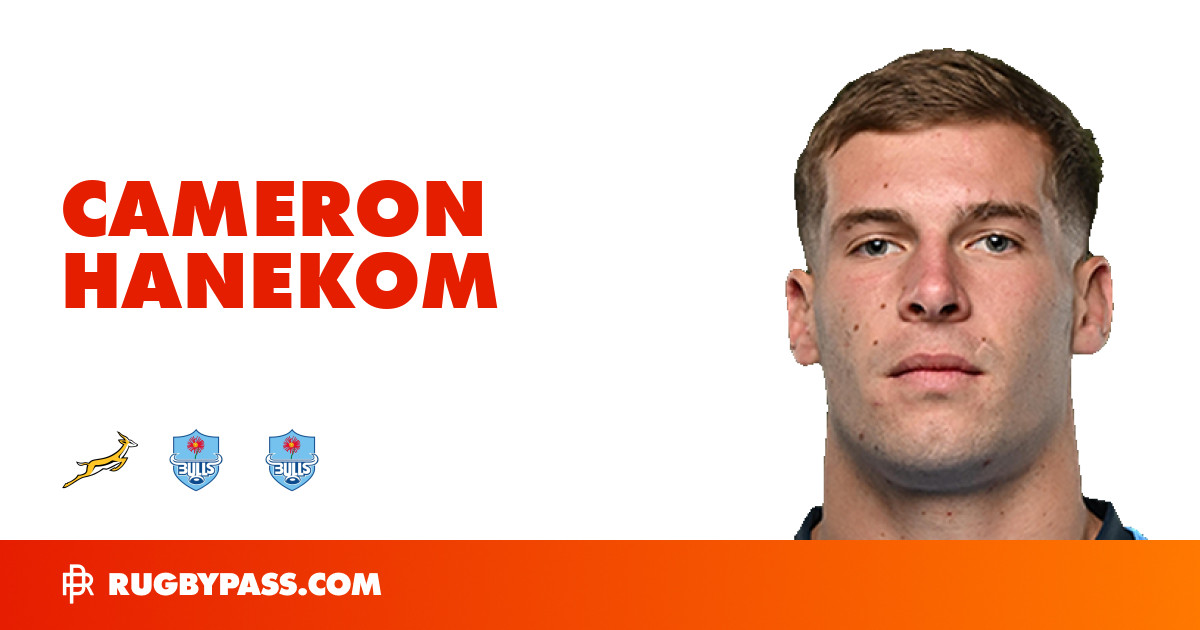 Cameron Hanekom Rugby Bio | News, Stats, Age, Height & Team | RugbyPass