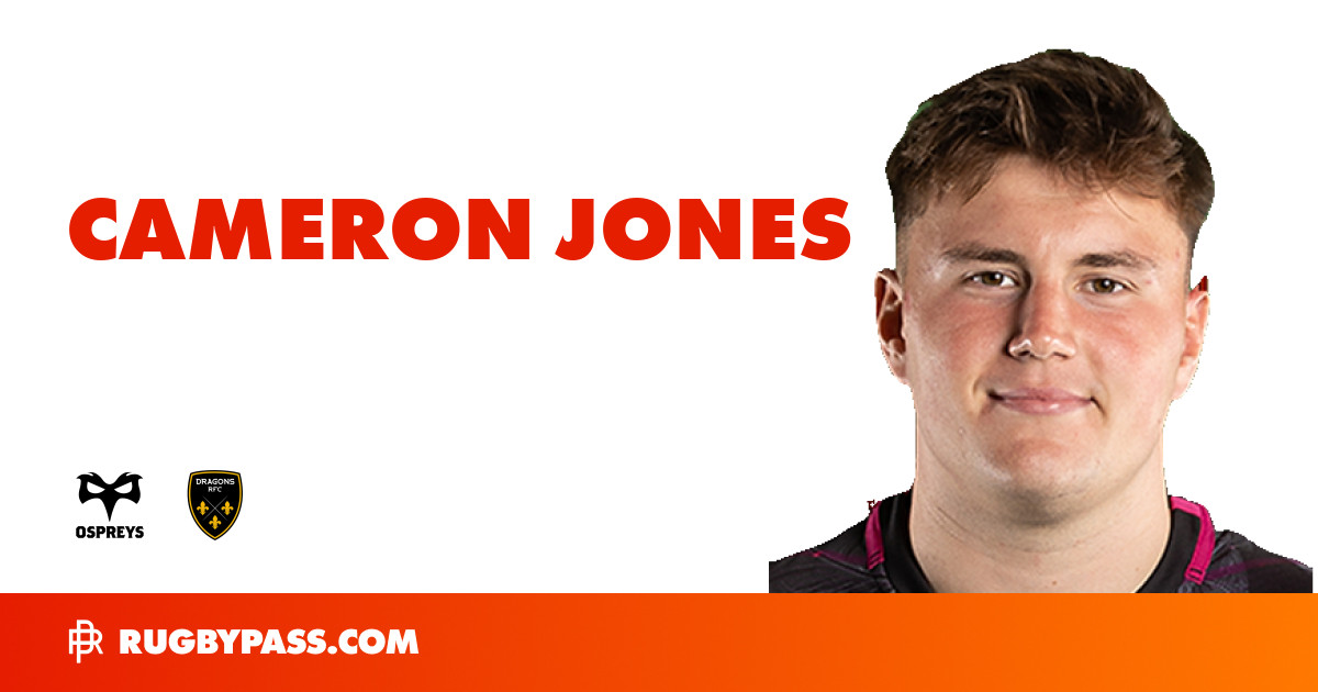Cameron Jones Rugby Bio | News, Stats, Age, Height & Team | RugbyPass