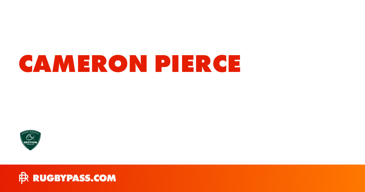 Cameron Pierce Rugby Bio | News, Stats, Age, Height & Team | RugbyPass