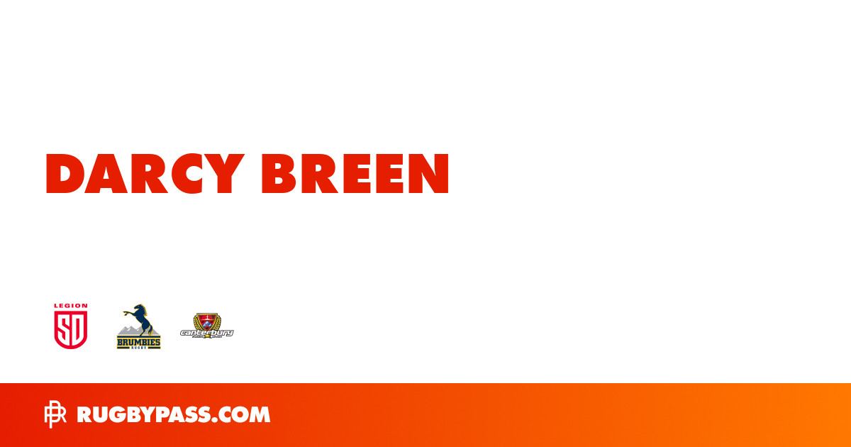 Darcy Breen Rugby Bio | News, Stats, Age, Height & Team | RugbyPass