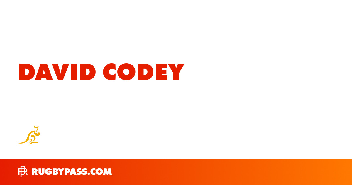 David Codey Rugby Bio | News, Stats, Age, Height & Team | RugbyPass
