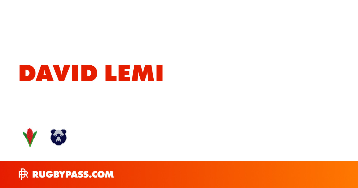 David Lemi Rugby Bio | News, Stats, Age, Height & Team | RugbyPass