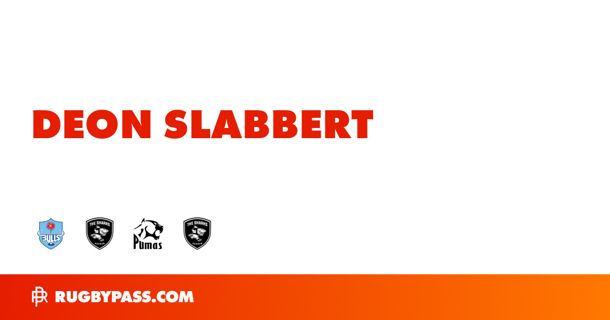 Deon Slabbert Rugby Bio | News, Stats, Age, Height & Team | RugbyPass