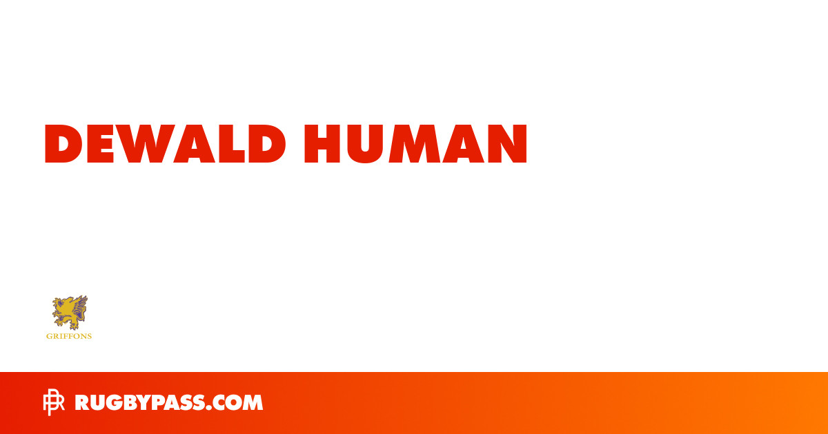 Dewald Human Rugby Bio | News, Stats, Age, Height & Team | RugbyPass