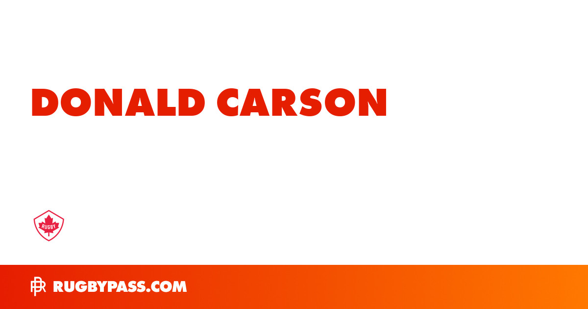 Donald Carson Rugby Bio | News, Stats, Age, Height & Team | RugbyPass