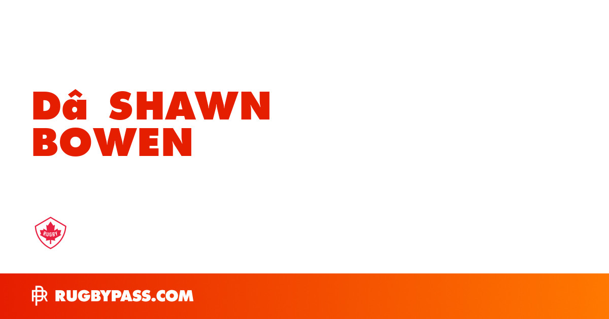 Dâ Shawn Bowen Rugby Bio | News, Stats, Age, Height & Team | RugbyPass
