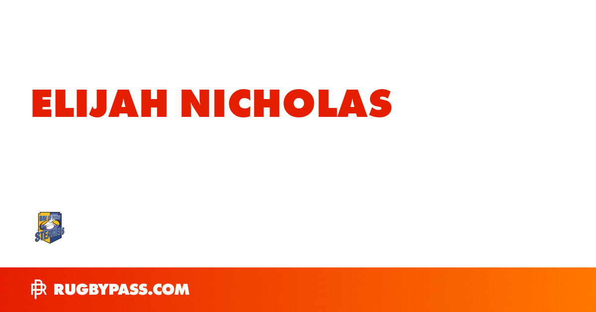 Elijah Nicholas Rugby Bio | News, Stats, Age, Height & Team | RugbyPass