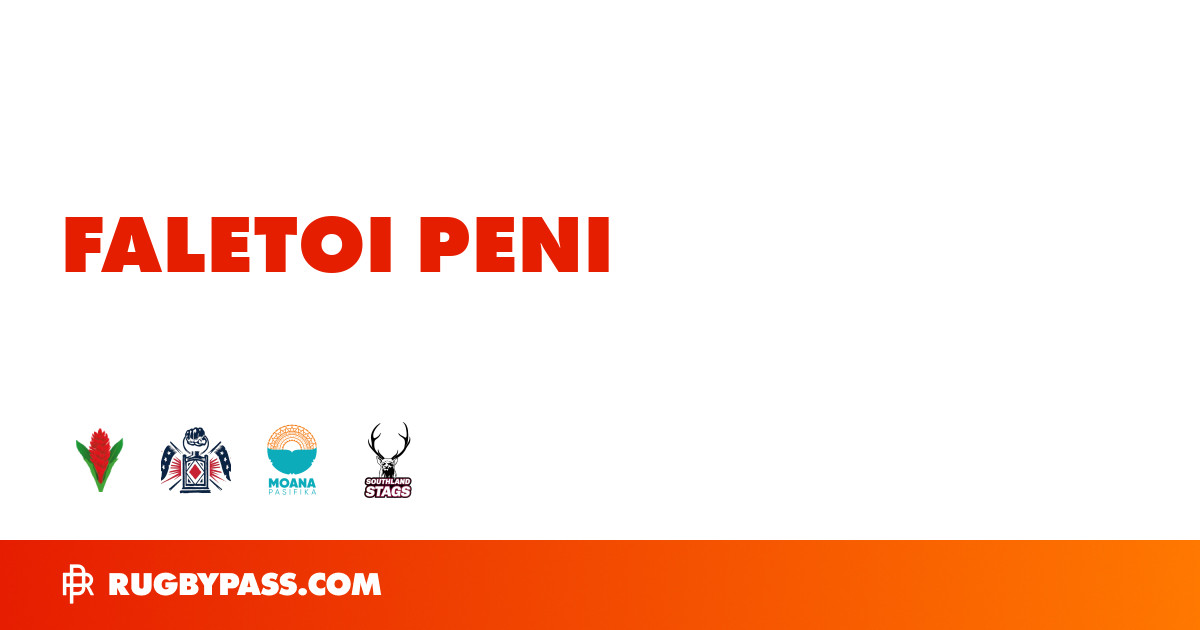 Faletoi Peni Rugby Bio | News, Stats, Age, Height & Team | RugbyPass
