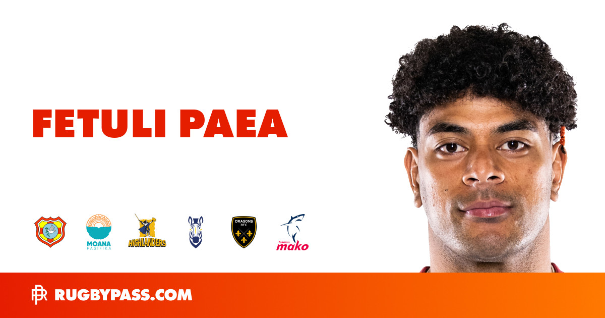 Fetuli Paea Rugby Bio | News, Stats, Age, Height & Team | RugbyPass