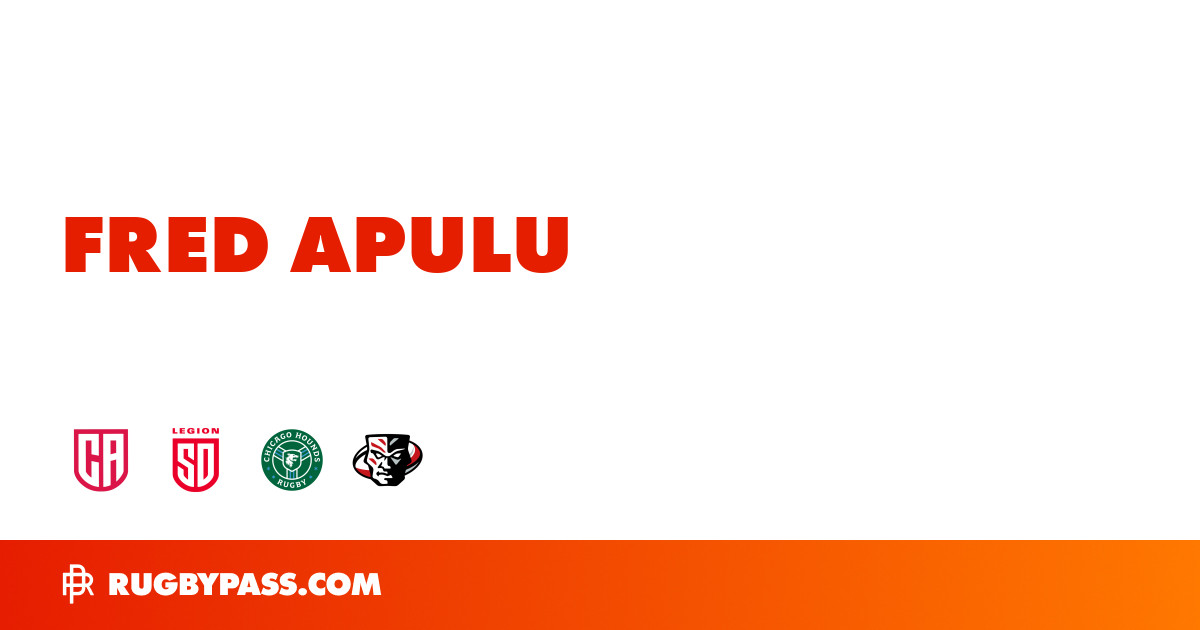 Fred Apulu Rugby Bio | News, Stats, Age, Height & Team | RugbyPass