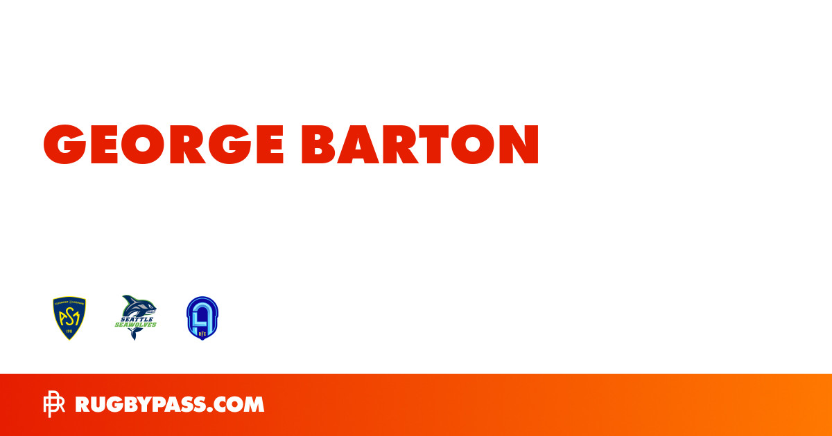 George Barton Rugby Bio | News, Stats, Age, Height & Team | RugbyPass