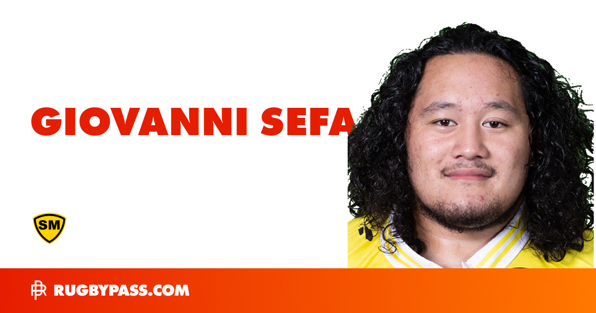Giovanni Sefa Rugby Bio | News, Stats, Age, Height & Team | RugbyPass