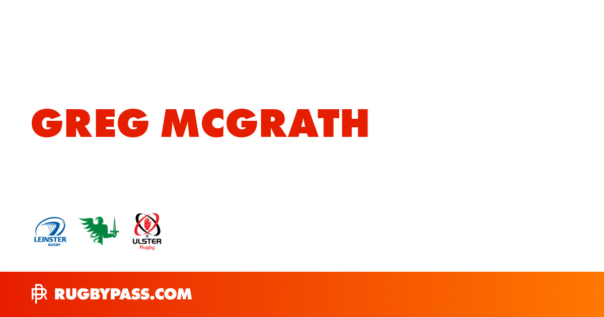 Greg McGrath Rugby Bio | News, Stats, Age, Height & Team | RugbyPass