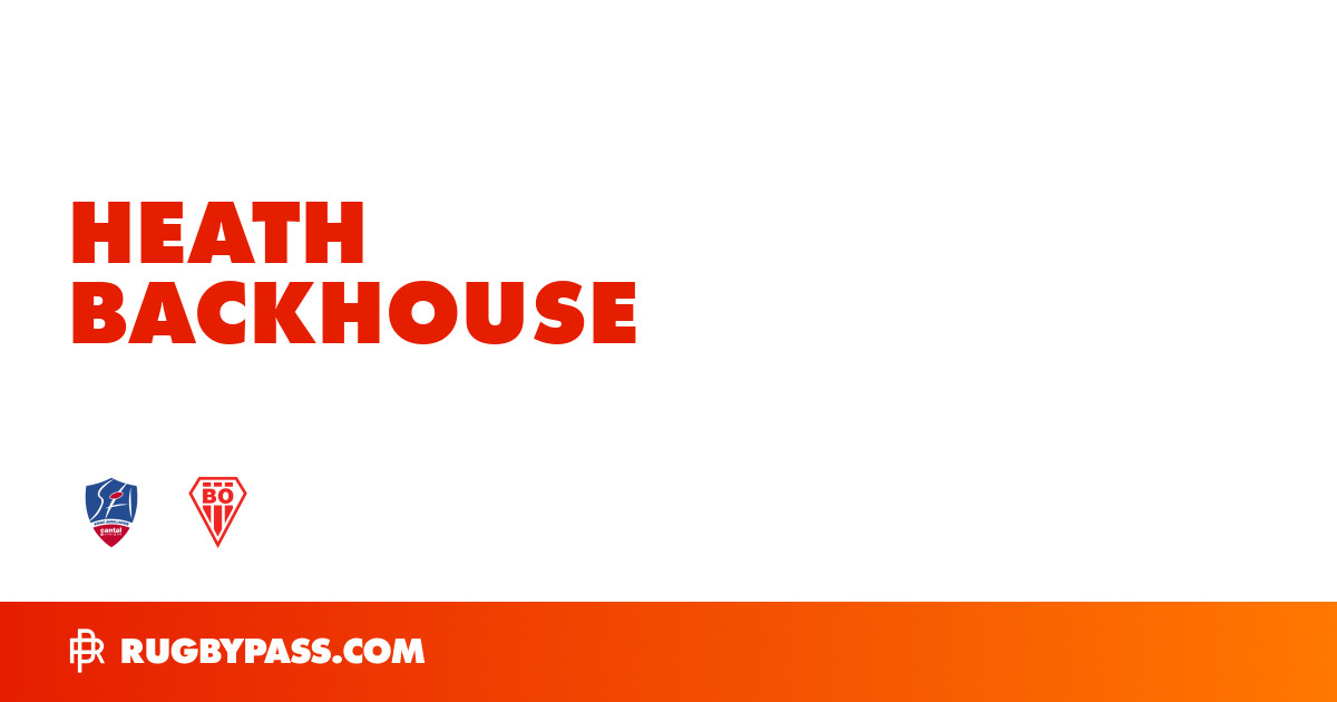 Heath Backhouse Rugby Bio | News, Stats, Age, Height & Team | RugbyPass