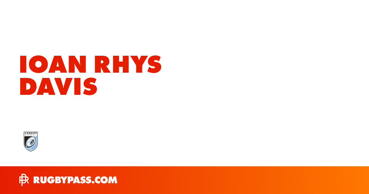Ioan Rhys Davis Rugby Bio | News, Stats, Age, Height & Team | RugbyPass