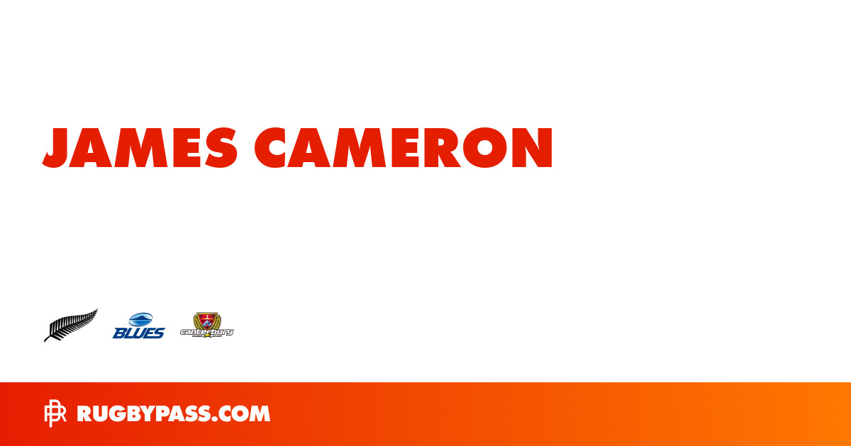 James Cameron Rugby Bio | News, Stats, Age, Height & Team | RugbyPass