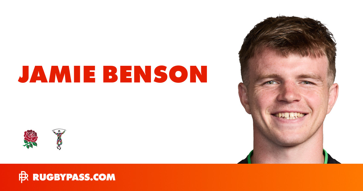 Jamie Benson Rugby Bio | News, Stats, Age, Height & Team | RugbyPass