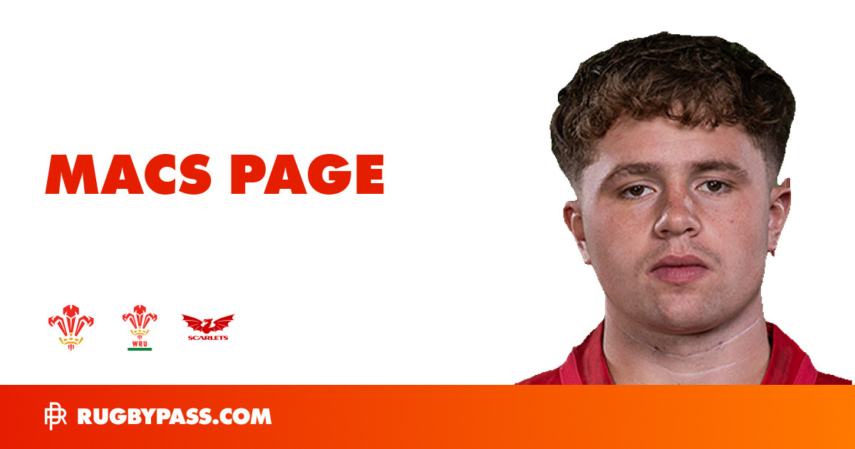 Macs Page Rugby Bio | News, Stats, Age, Height & Team | RugbyPass