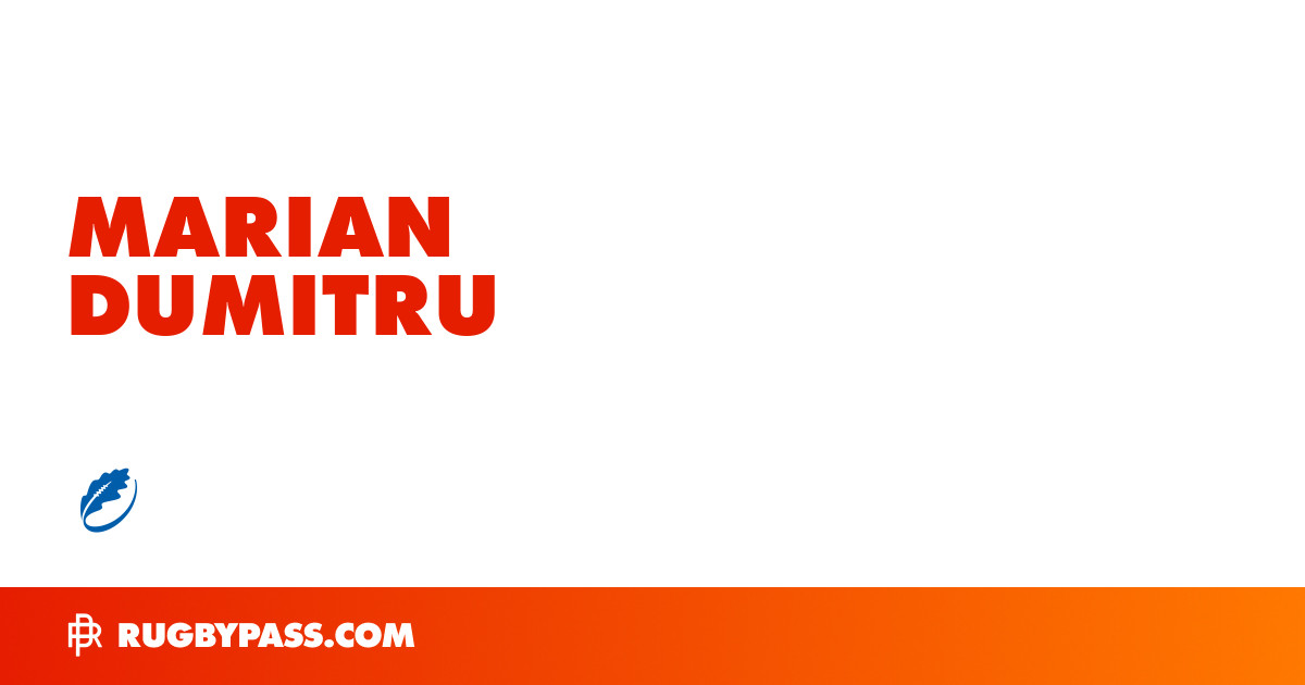 Marian Dumitru Rugby | Marian Dumitru News, Stats & Team | RugbyPass