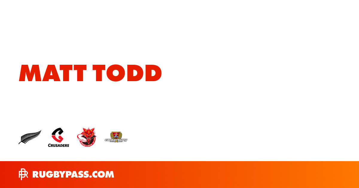 Matt Todd Rugby Bio | News, Stats, Age, Height & Team | RugbyPass