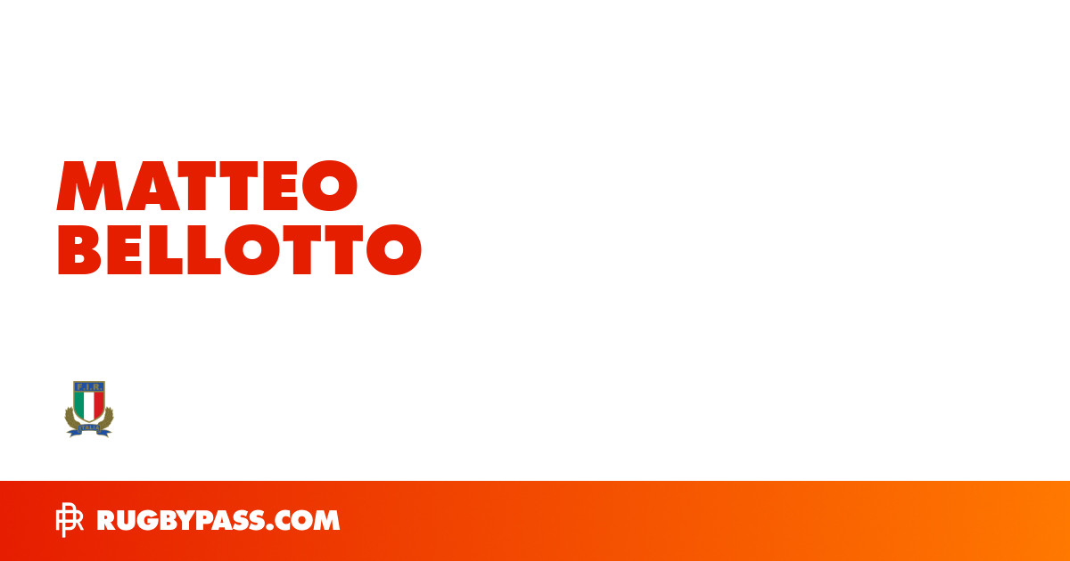 Matteo Bellotto Rugby Bio | News, Stats, Age, Height & Team | RugbyPass