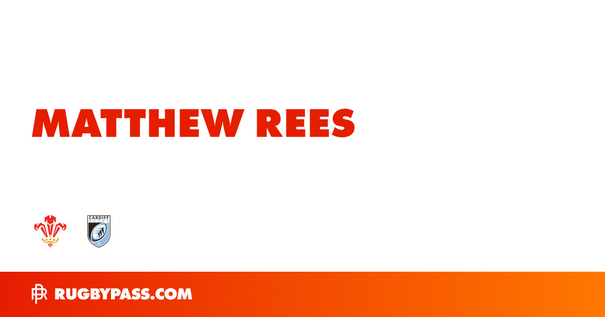 Matthew Rees Rugby Bio | News, Stats, Age, Height & Team | RugbyPass
