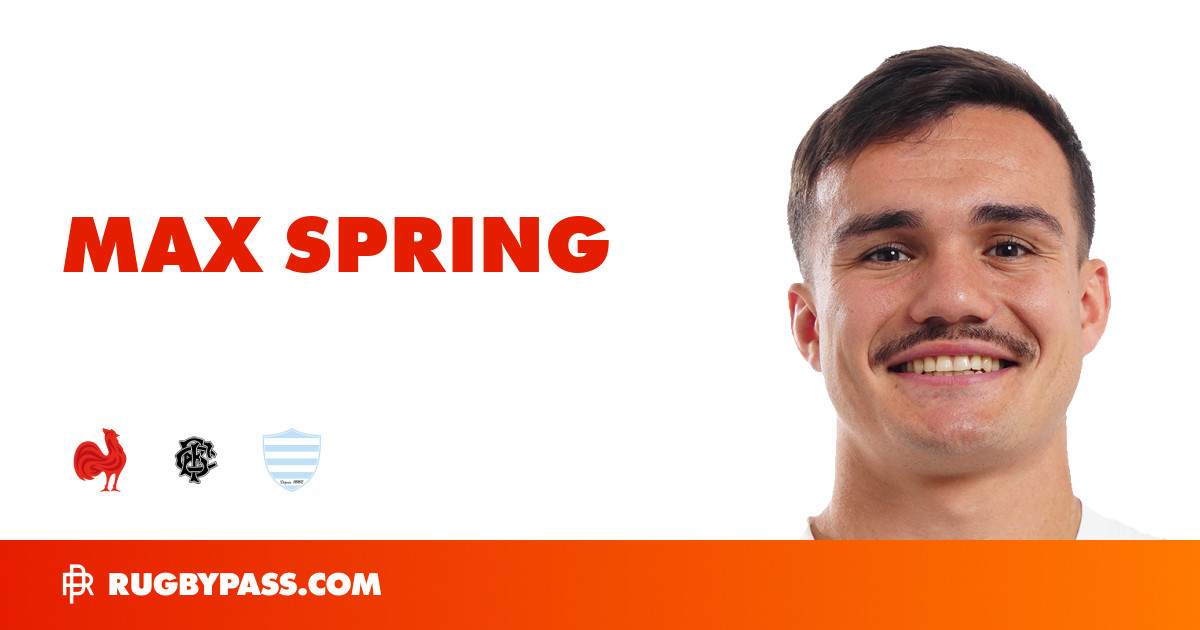 Max Spring Rugby Bio | News, Stats, Age, Height & Team | RugbyPass