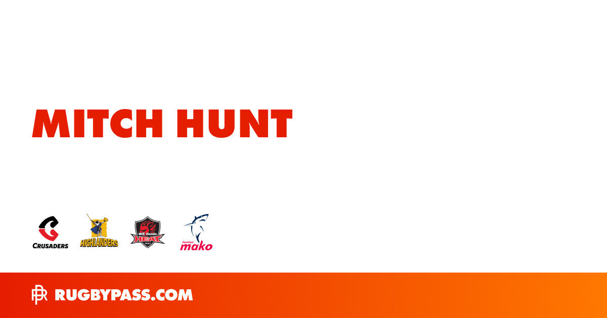 Mitch Hunt Rugby Bio | News, Stats, Age, Height & Team | RugbyPass
