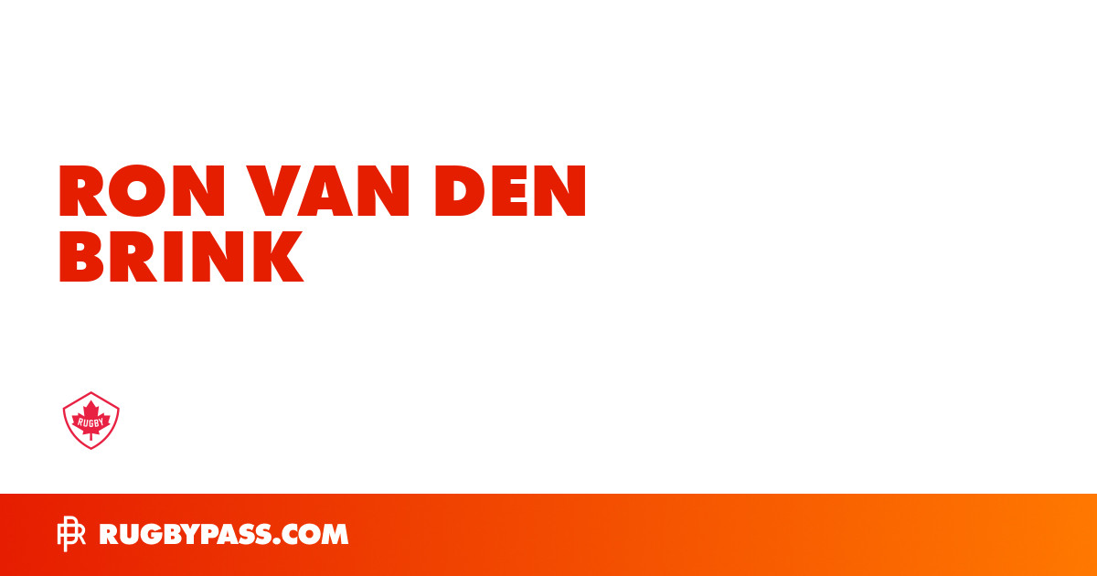 Ron Van den Brink Rugby Bio | News, Stats, Age, Height & Team | RugbyPass