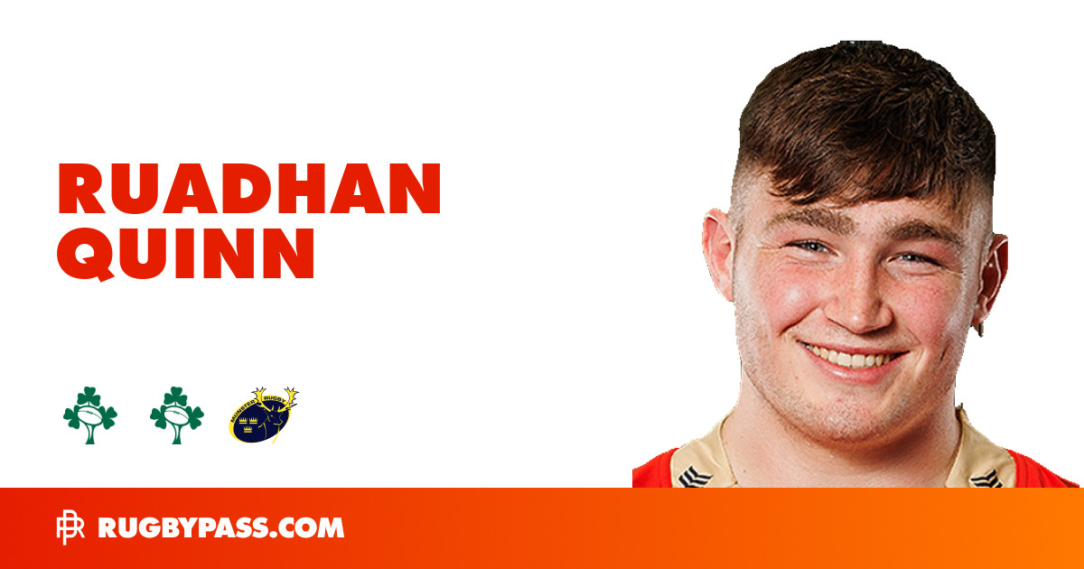 Ruadhan Quinn Rugby Bio | News, Stats, Age, Height & Team | RugbyPass