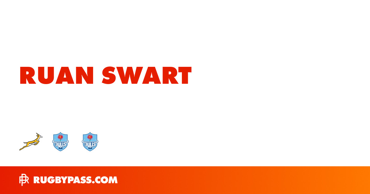 Ruan Swart Rugby Bio | News, Stats, Age, Height & Team | RugbyPass